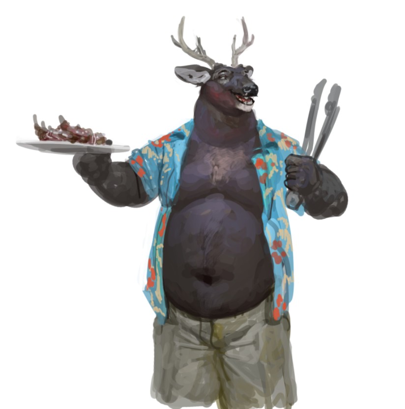 fat deer1 - By @cettus on Itaku