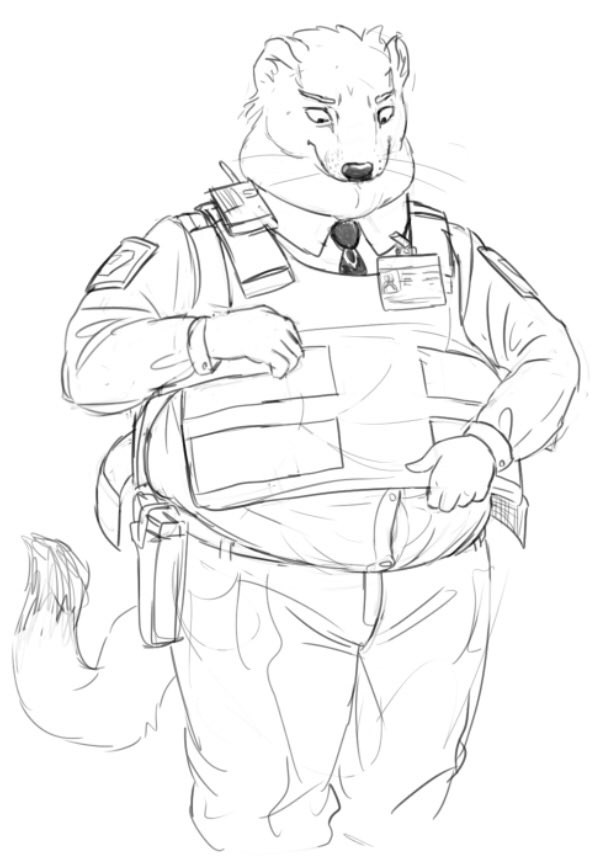 Fat officer - By @cettus on Itaku