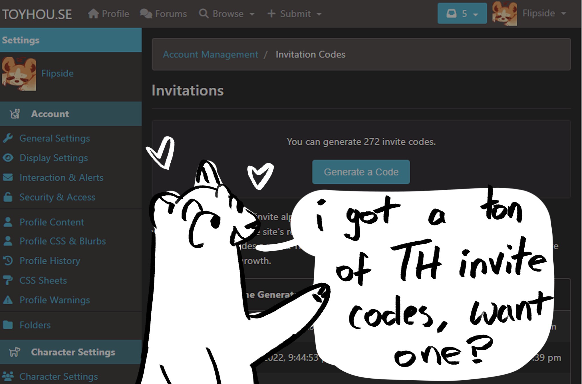 FREE TOYHOUSE CODES!! - By @flipside on Itaku