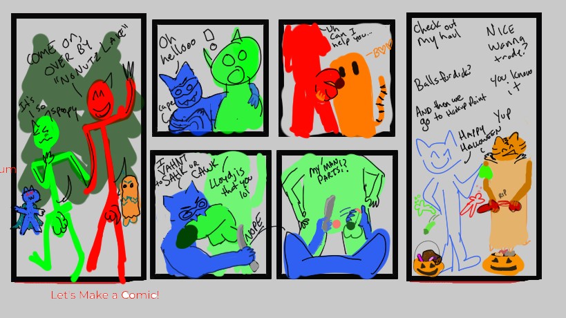 YCH COMIC - Happy Halloween 2024! - By @unfortunut on Itaku