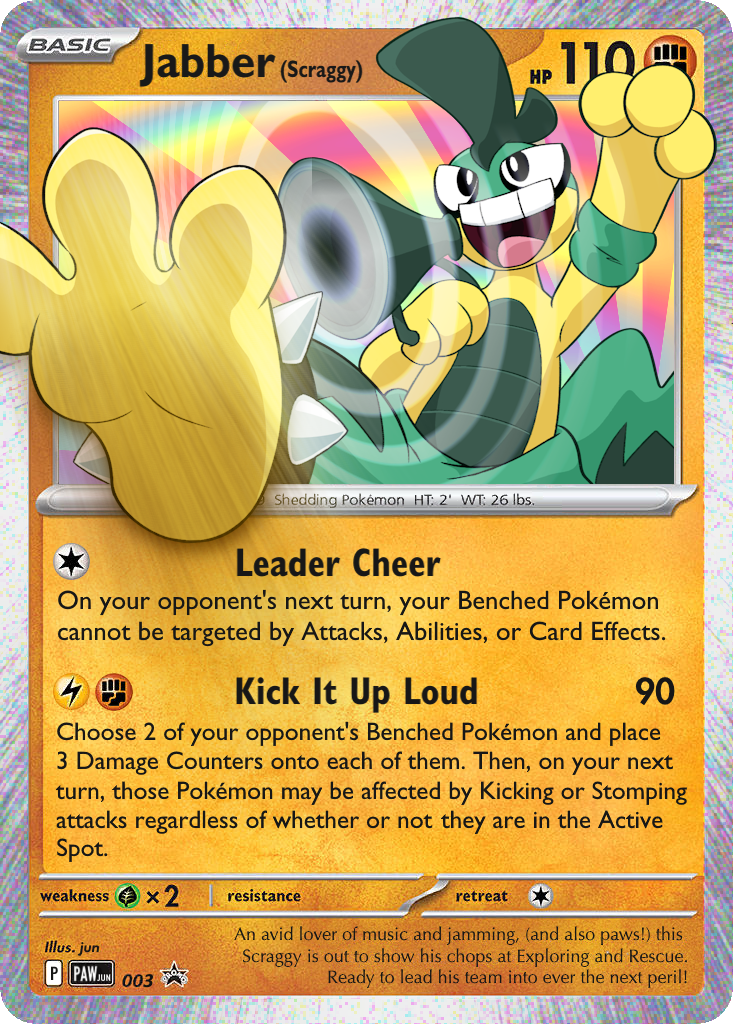 [ART TRADE] Trading Paw Card: Jabber's Gonna Cheer You! - By @jun on Itaku