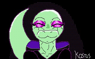 Happy Lizard ,,^ω^,, [Tandy Graphics Adapter] - By @kostus on Itaku