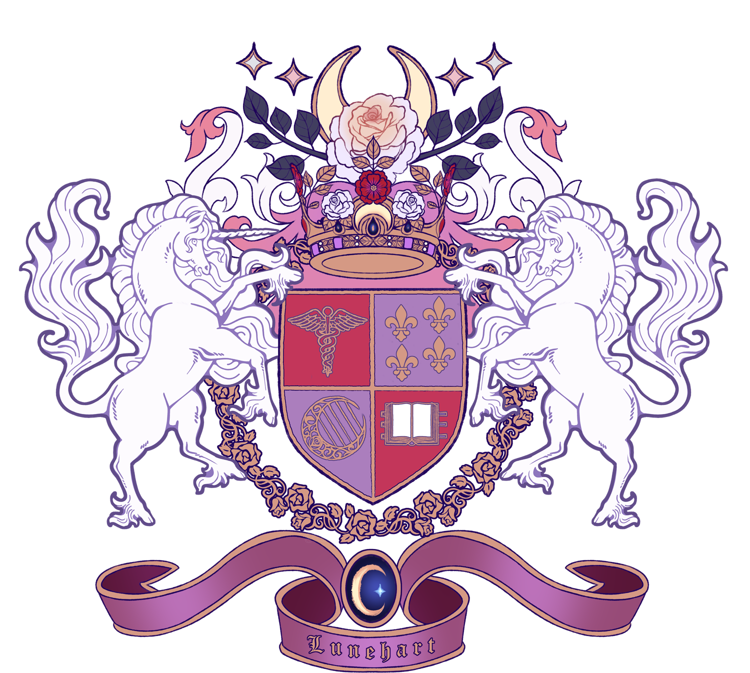 Licorne Heraldic Symbol - By @miorjah on Itaku