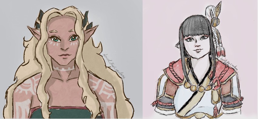 [SFW] Bust Portrait Commission - By @localfaecreature on Itaku