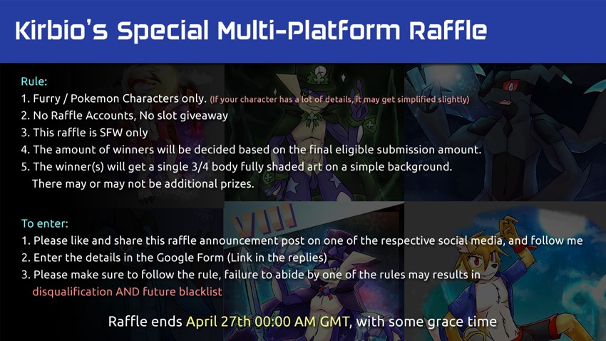 @kirbio123's post on Itaku: "Kirbio's Special Multi-Platform Raffle"