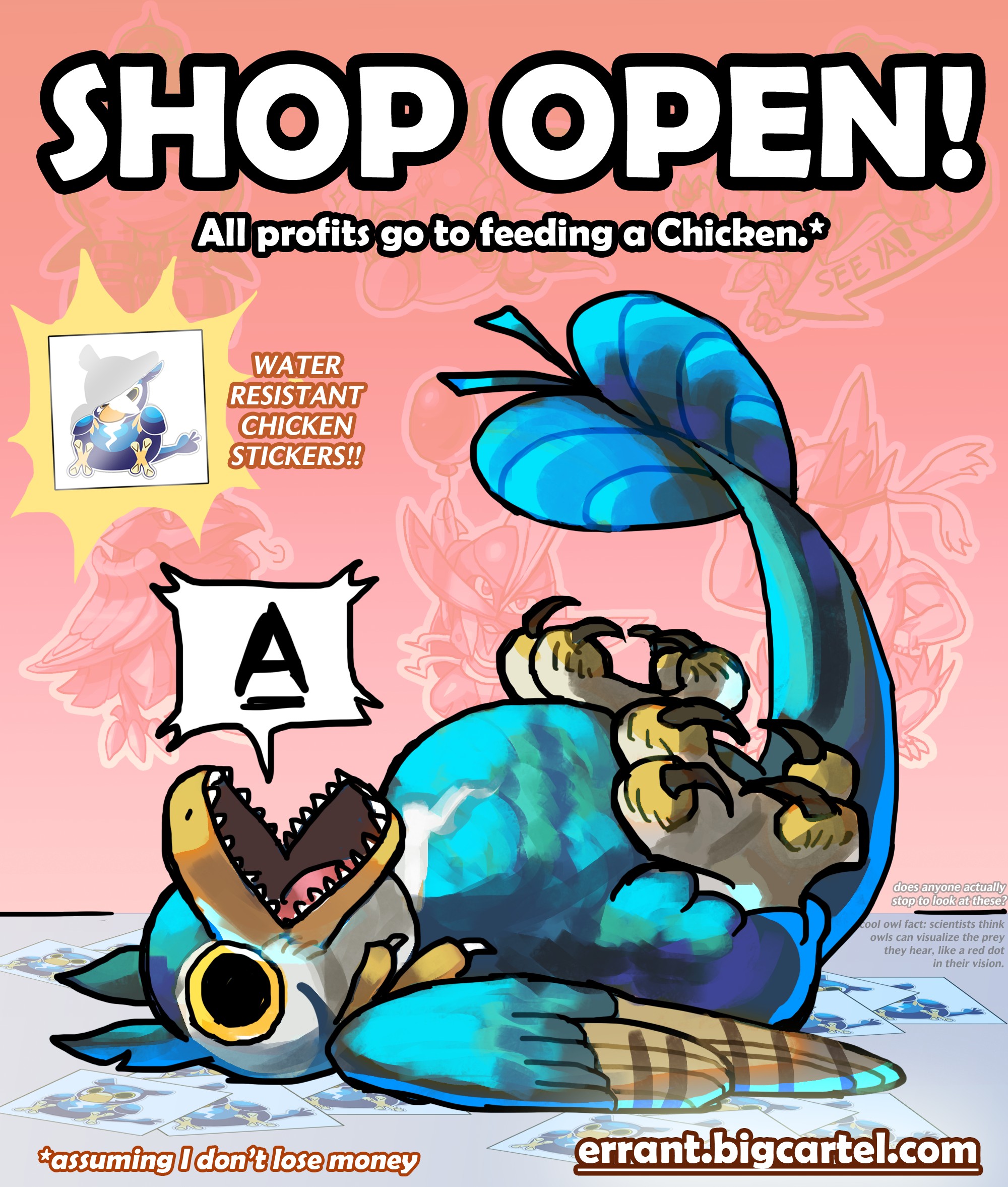 another shop promo - By @errantsquam on Itaku