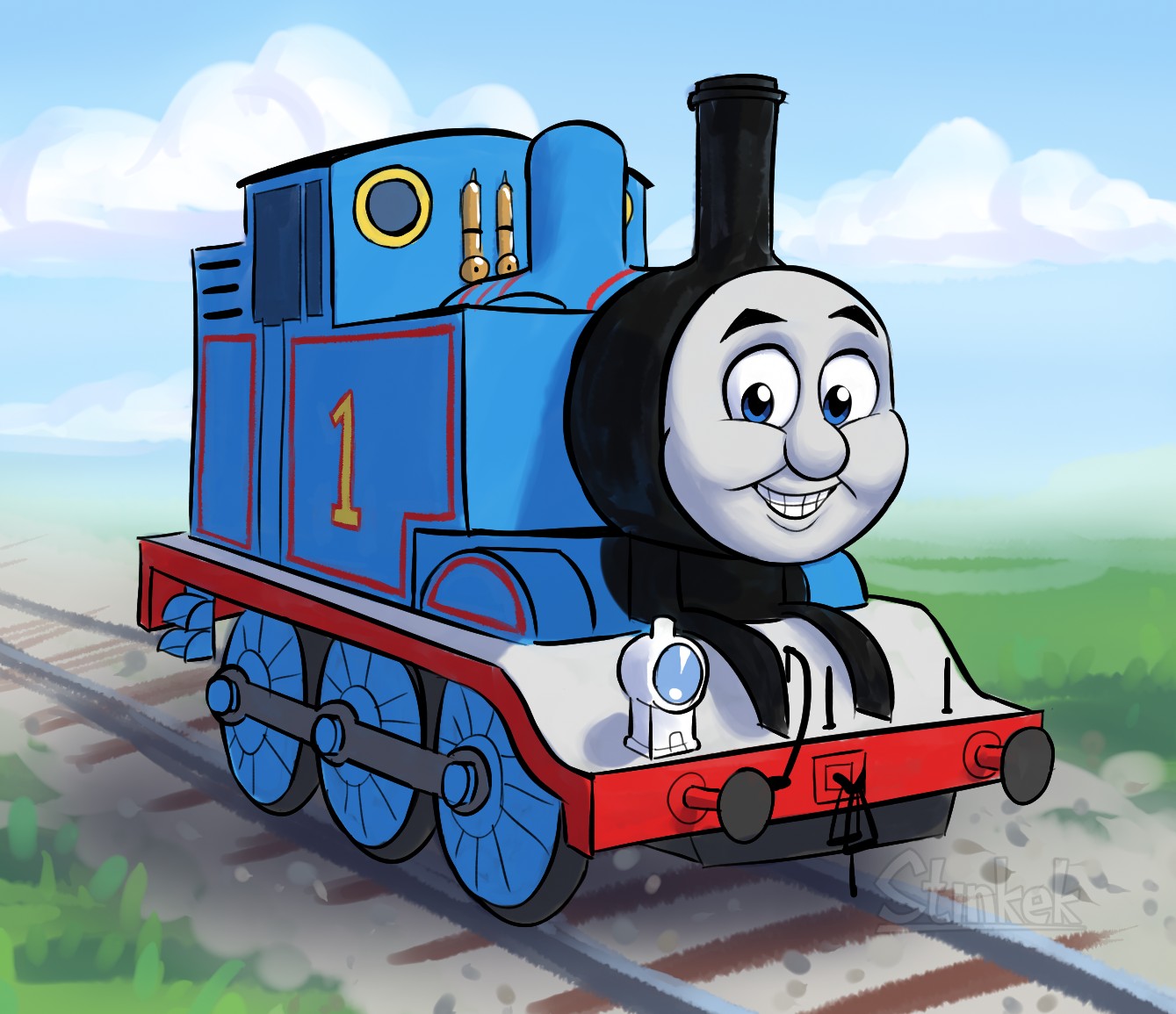 obligatory titular character drawing - By @stinkek on Itaku