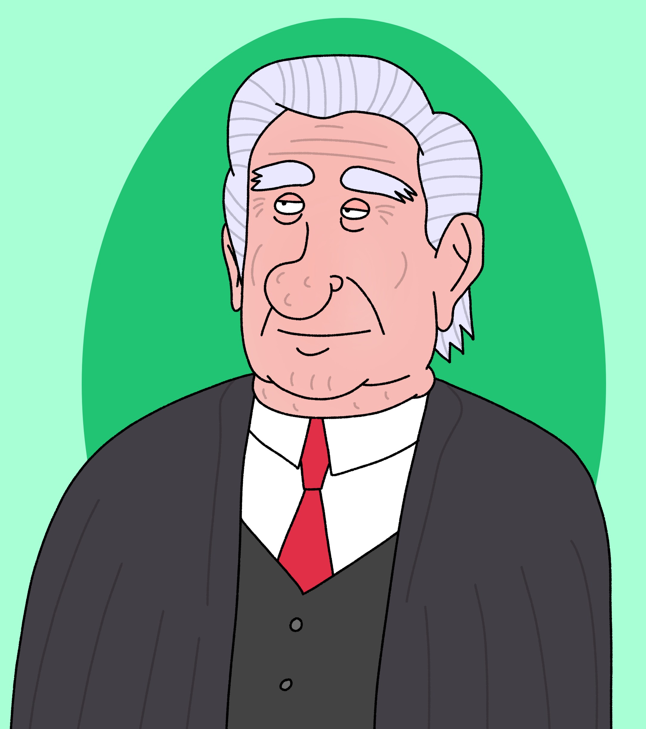 Chief Justice Warren Burger - By @rumcoat on Itaku