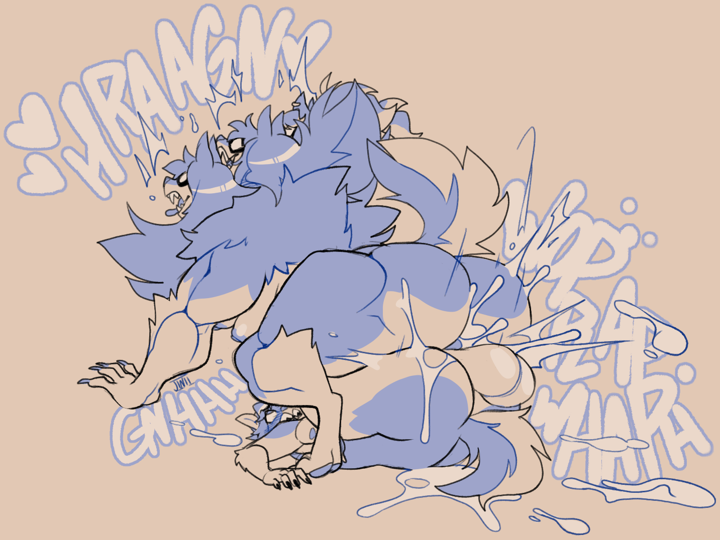 Rule 34 - anal anal sex anthro balls bodily fluids breasts canid canid demon canine canis ...