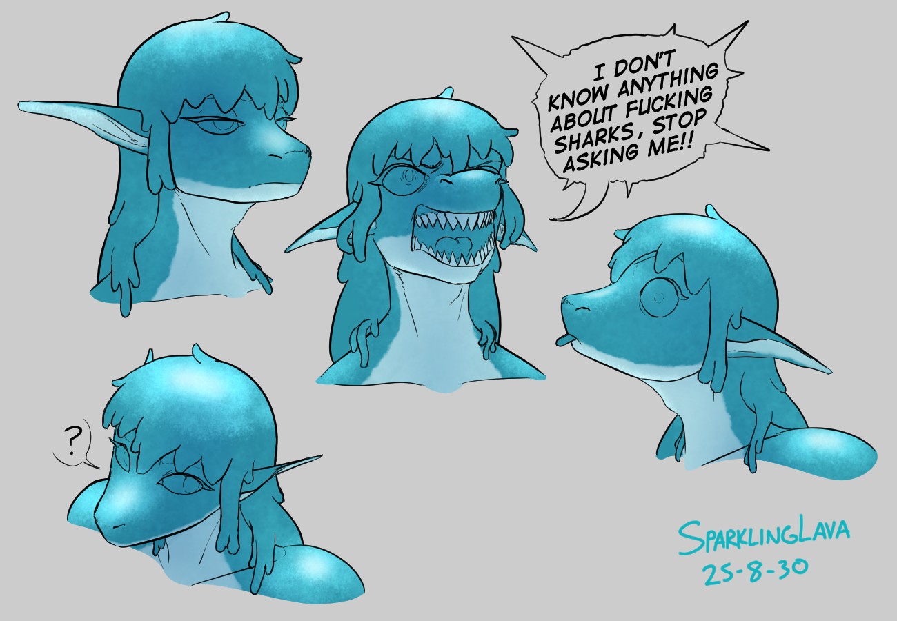 Tobias Faces - By @sparklinglava on Itaku