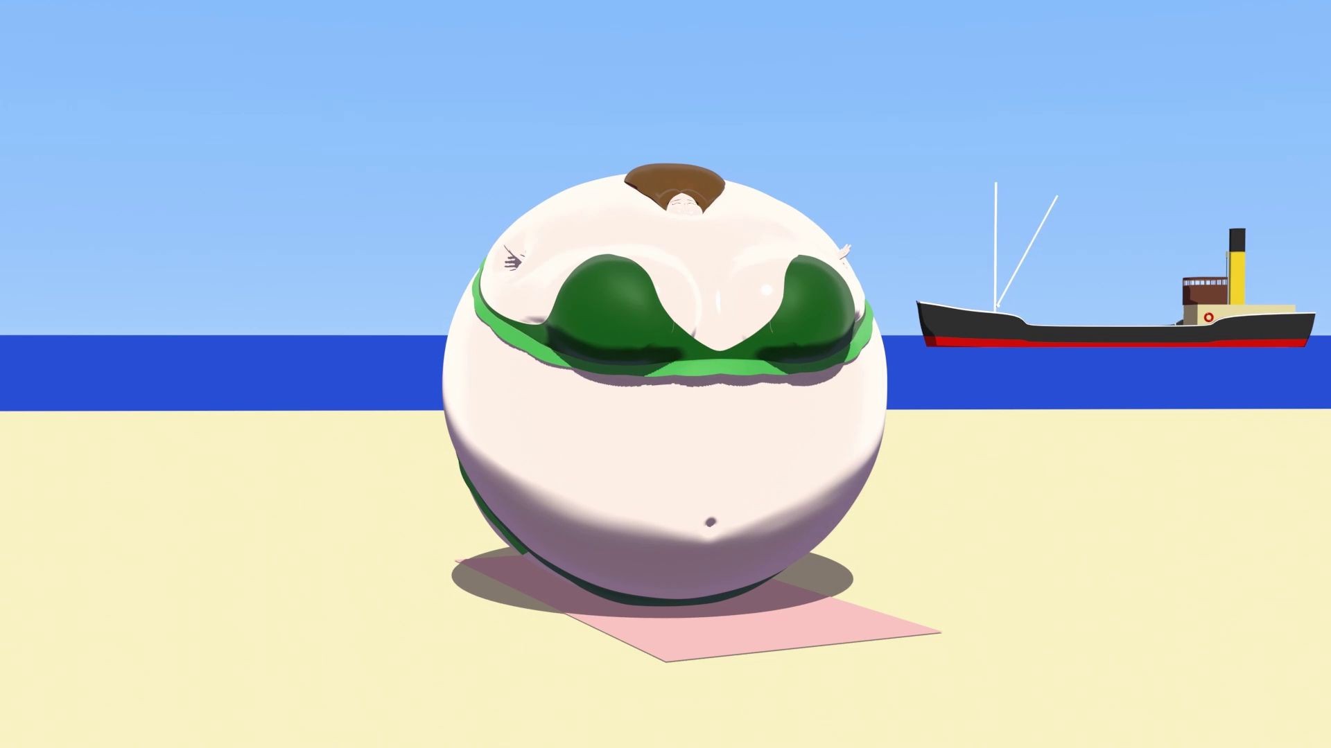 Blown Up Bikini Lady: Animated Edition (Non-Fart!) - By @puff-knight on ...