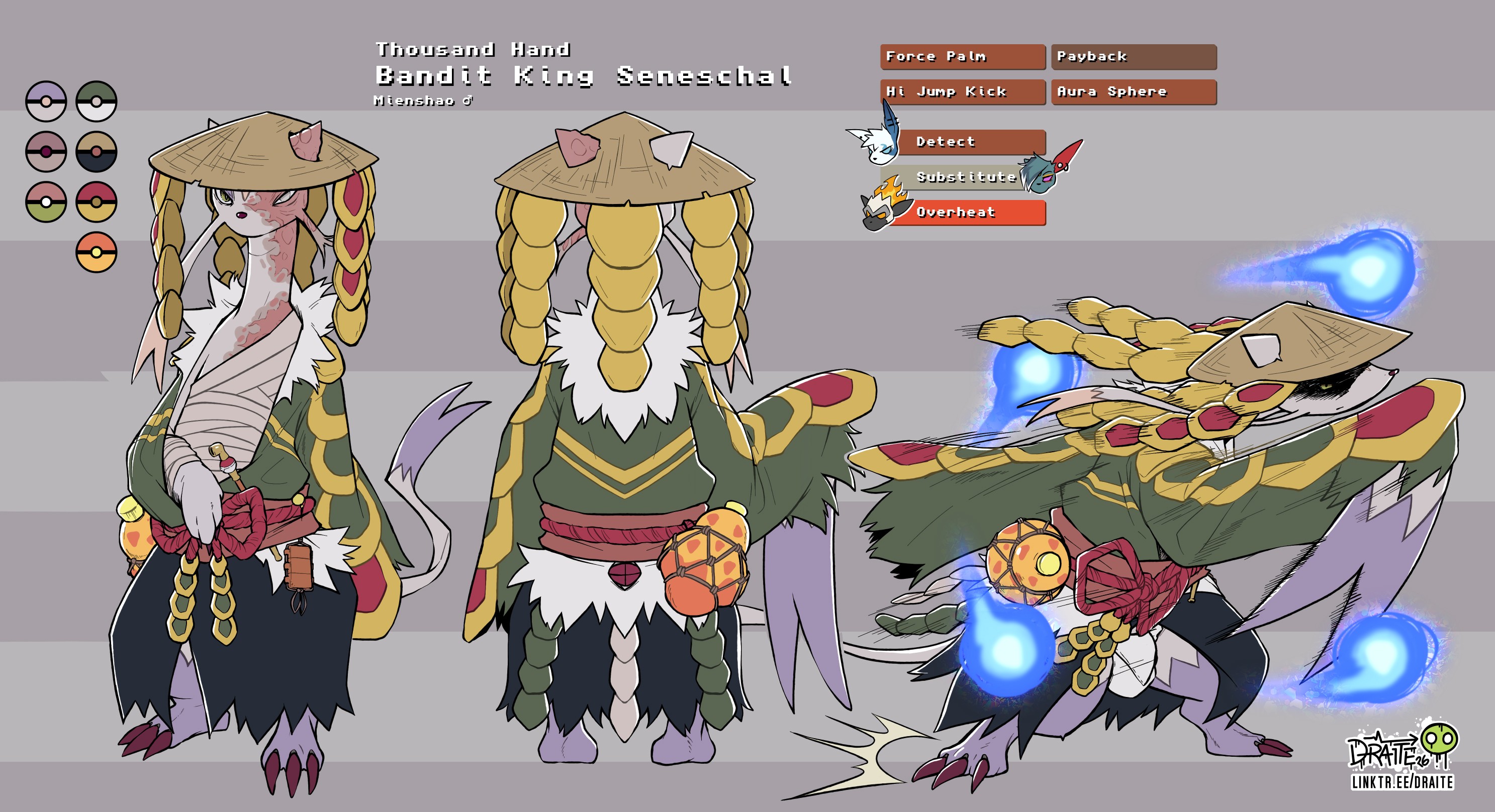 Seneschal Ref Sheet - Costume - By @draite on Itaku