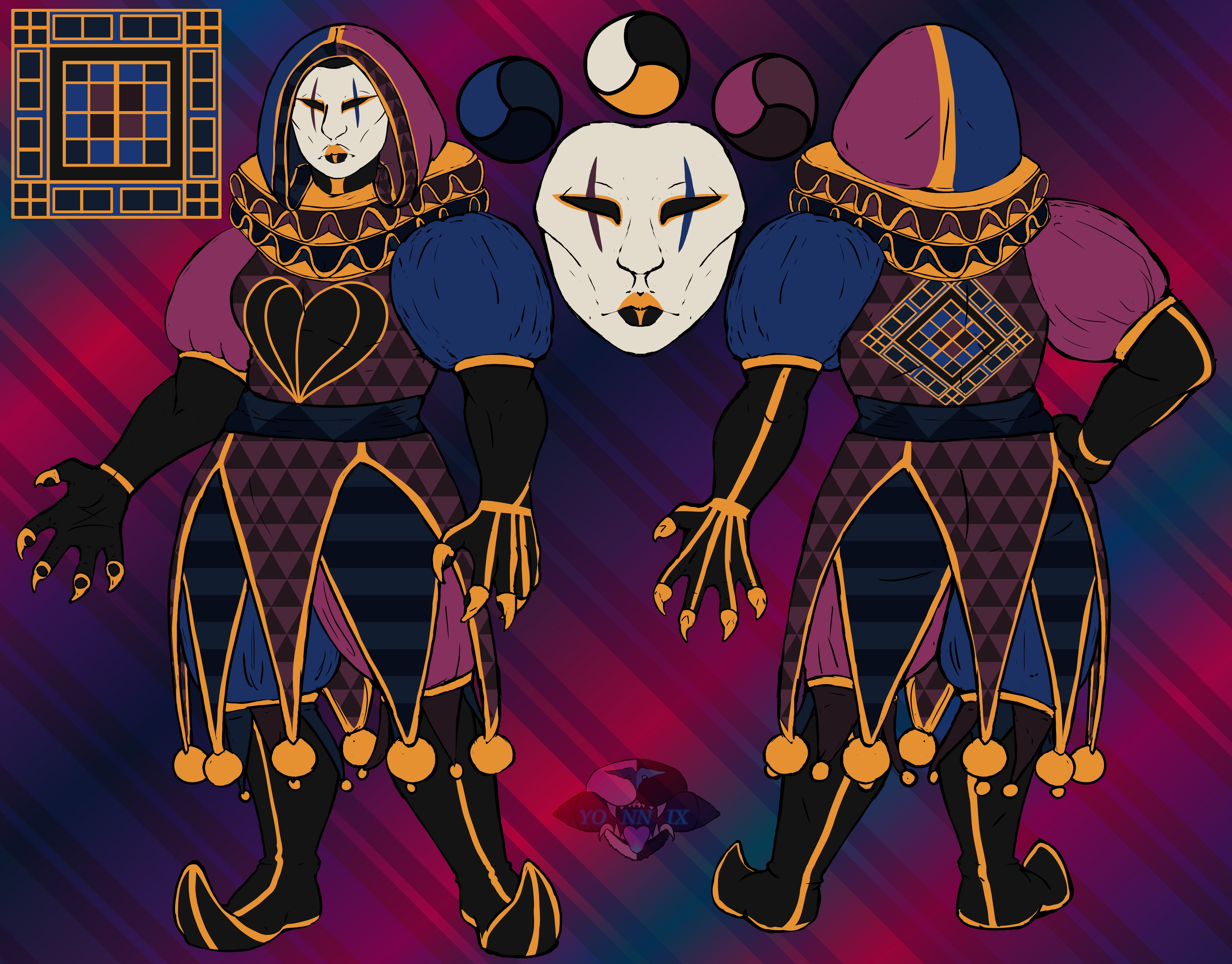 Jester Ref 1/2 - By @yonnixart on Itaku