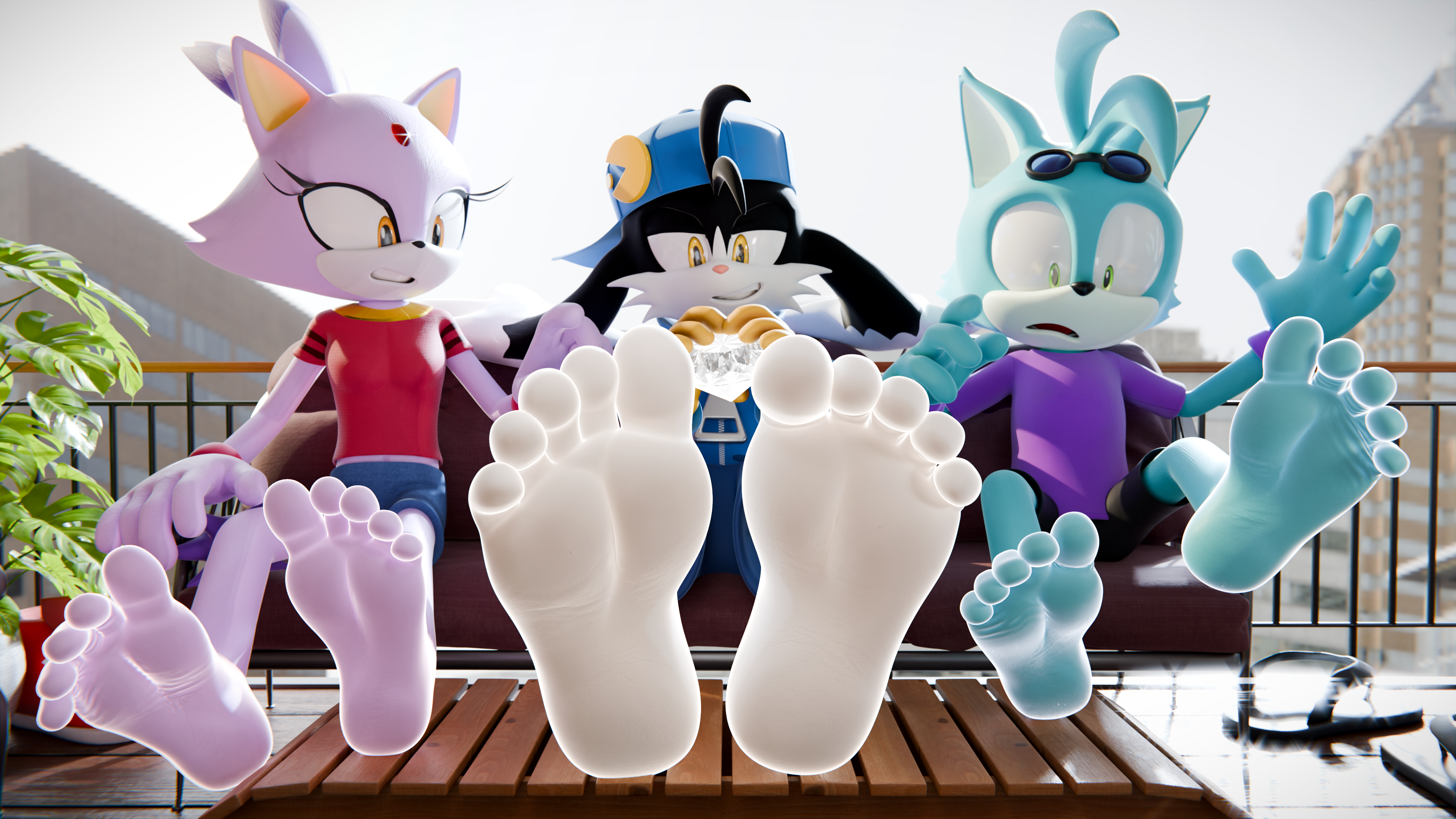 [3D] Cat Size-Stealing 2 - By @feetymcfoot on Itaku