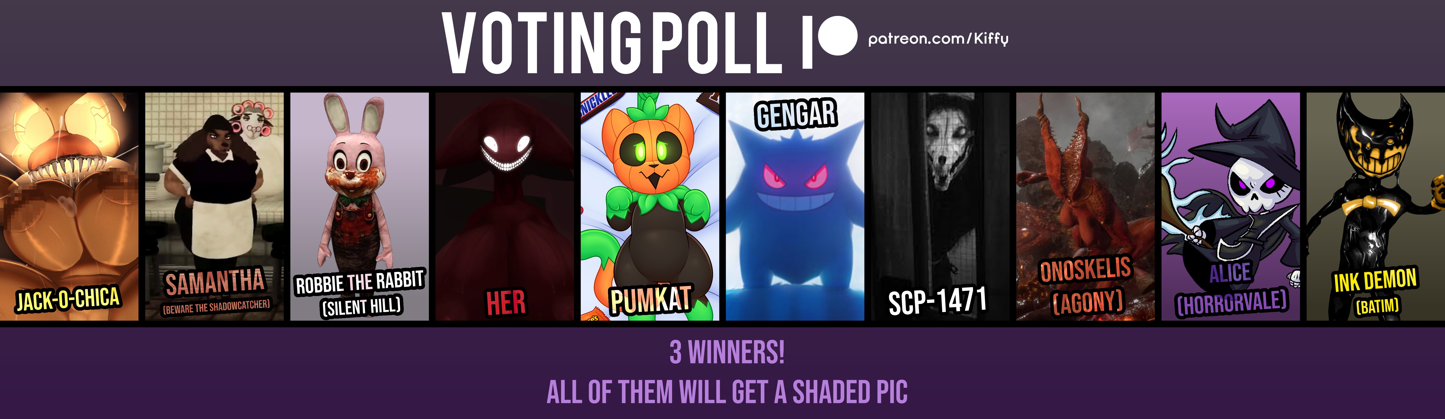 Halloween Voting Poll - By @kiffy on Itaku